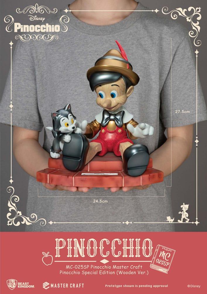 DISNEY -Pinocchio "Wooden Vers." -Statue Master Craft Special Ed. 27cm ...