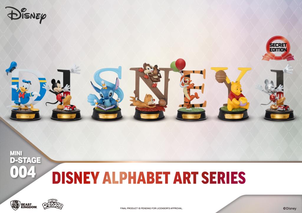 DISNEY 100TH - Disney Alphabet Art - Pack 6 Diorama Stage 10cm ...