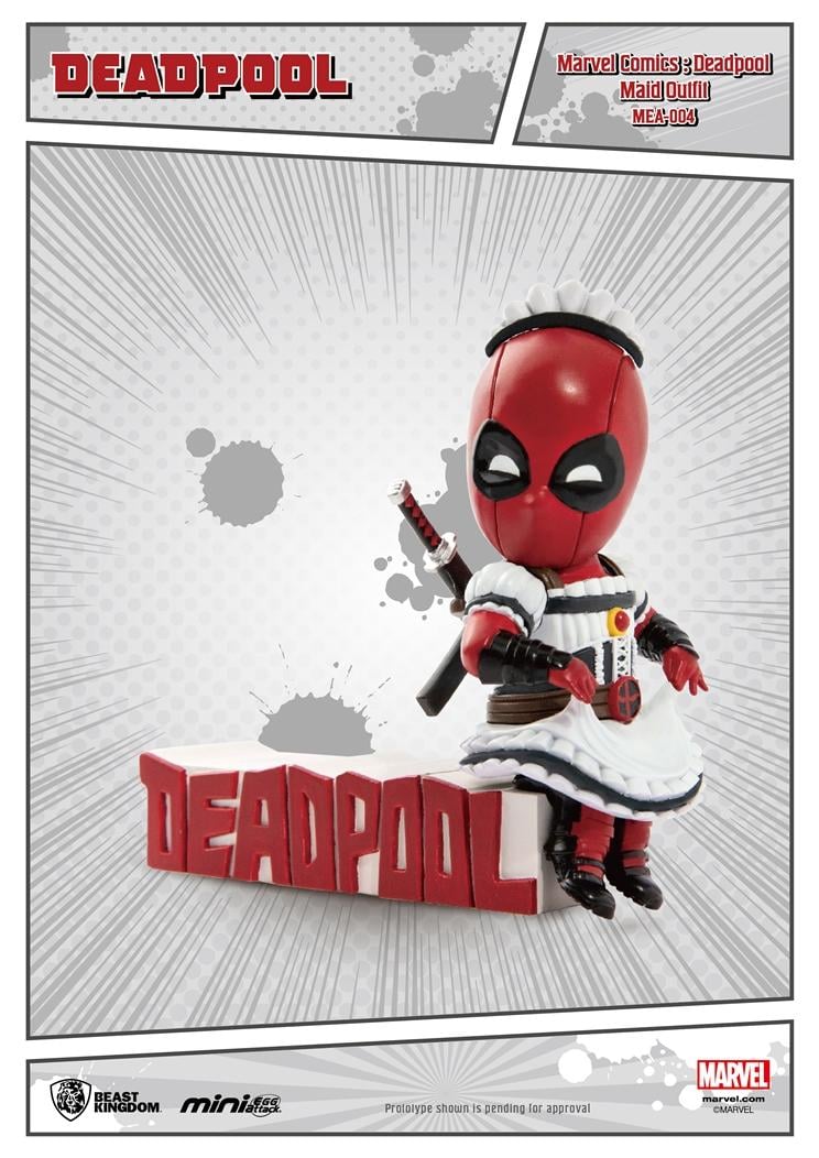 MARVEL - Figurine Mini Egg Attack - Deadpool Maid Outfit - 10cm ...