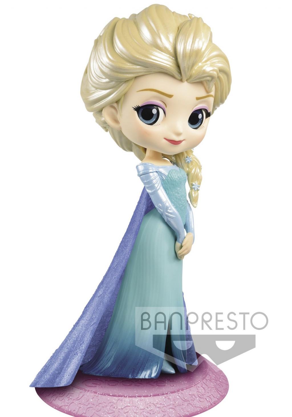 DISNEY Characters - Elsa Glitter Line - Figure Q Posket - 14cm ...