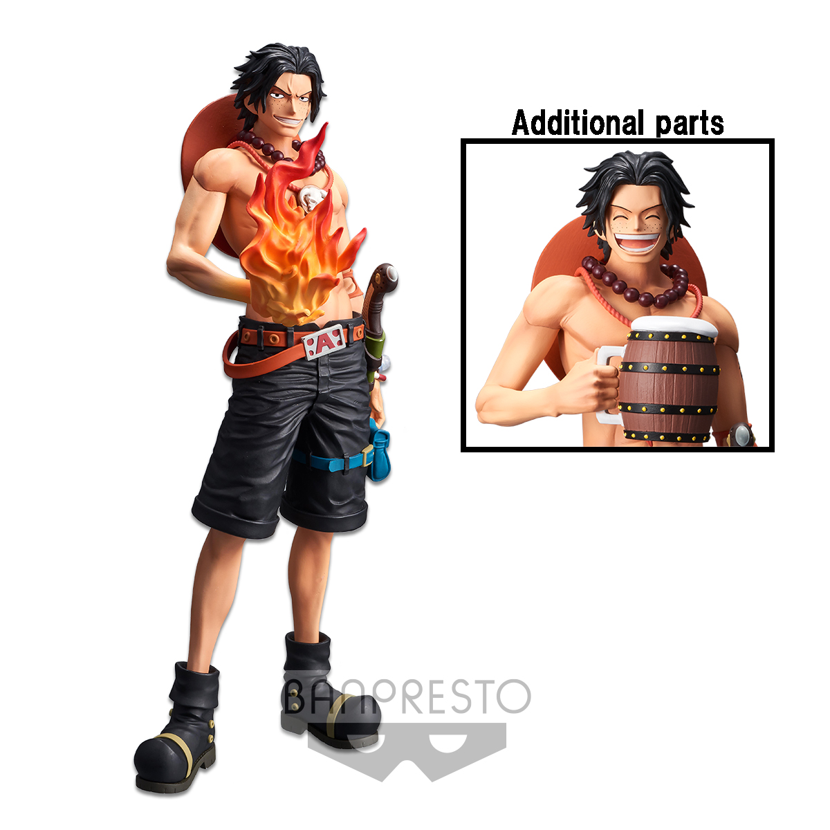 ONE PIECE - Portgas D. Ace. - Figurine Grandista Nero 28cm ...