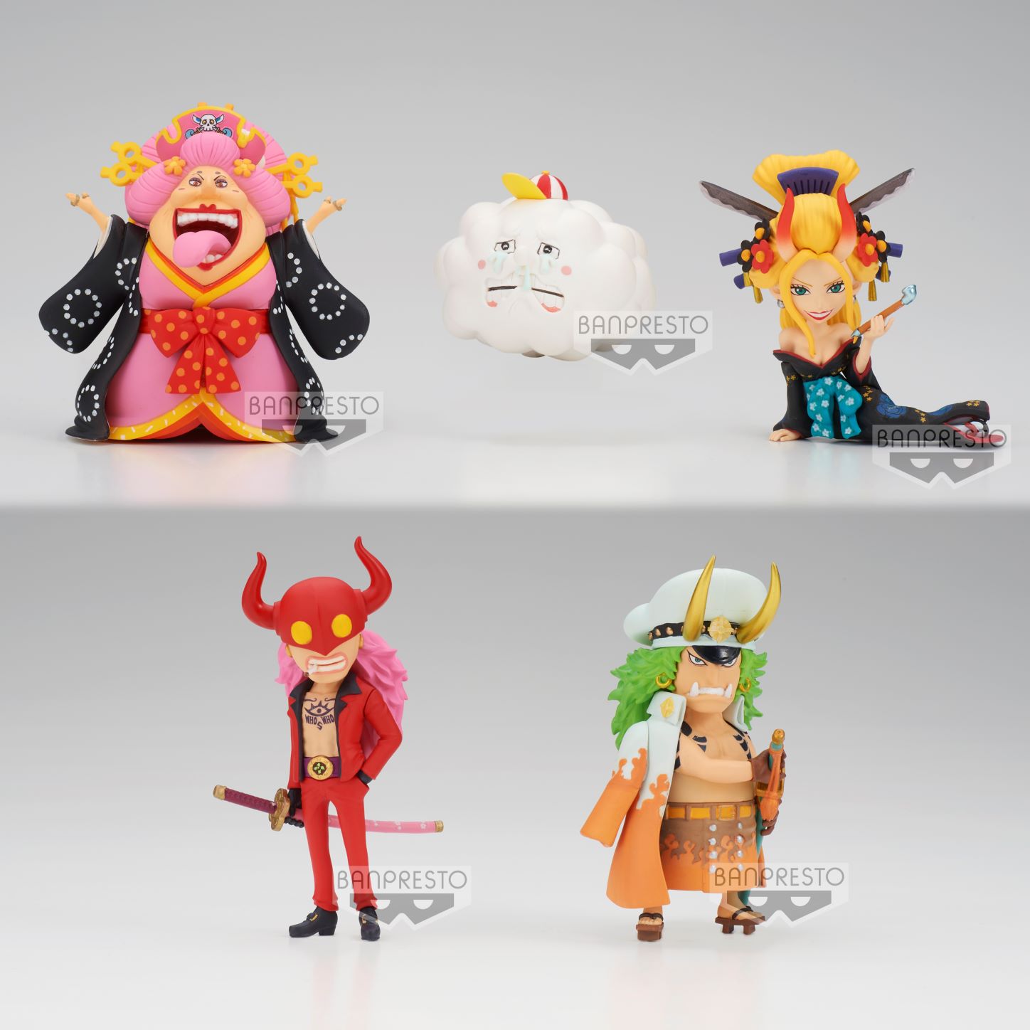 ONE PIECE - Display 12 Figurines WCF Wanokuni Onigashima - 7cm ...
