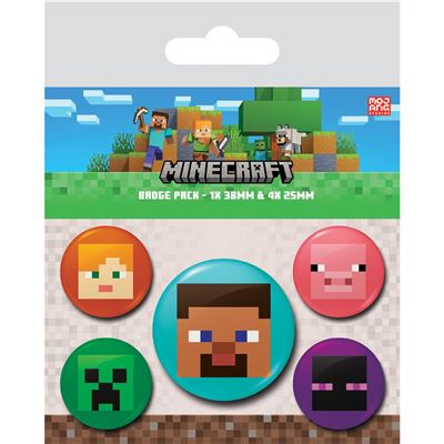BEMS | MINECRAFT - Faces - Pack 5 Badges