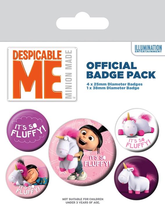 DESPICABLE ME - Pack 5 Badges - It's So Fluffy : ShopForGeek.com ...