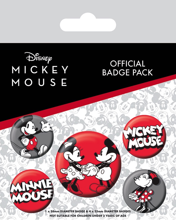 DISNEY - Pack 5 Badges - Mickey Mouse : ShopForGeek.com: Badges Pyramid ...