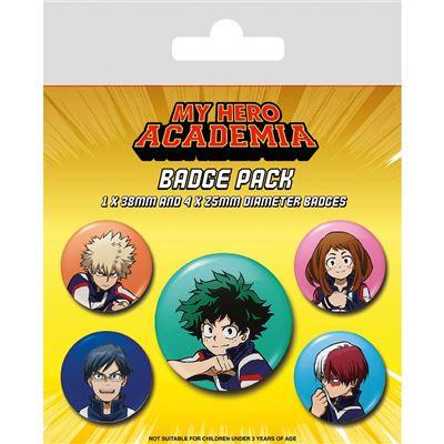 MY HERO ACADEMIA - Team - Pack 5 Badges : ShopForGeek.com: Badges ...