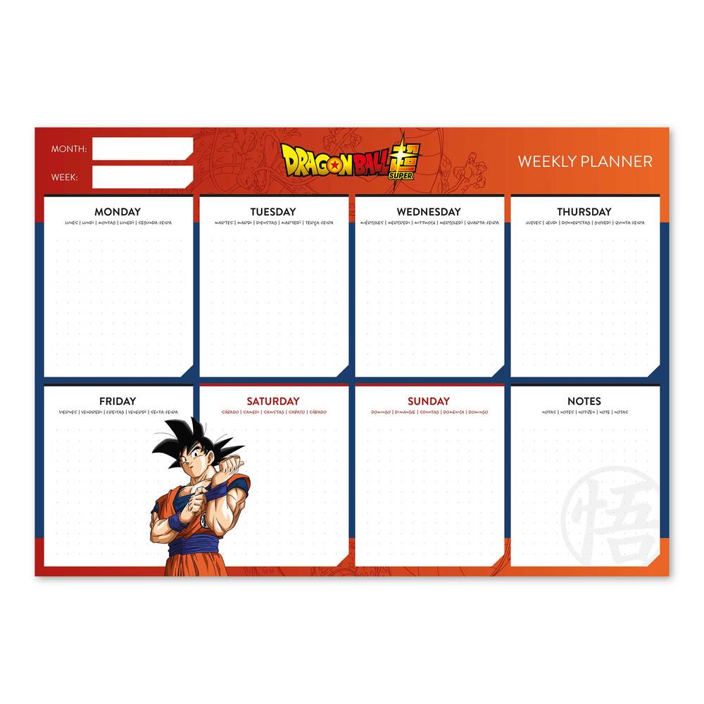 BEMS | DRAGON BALL Z - Weekly Planner - A4 Bloc Note
