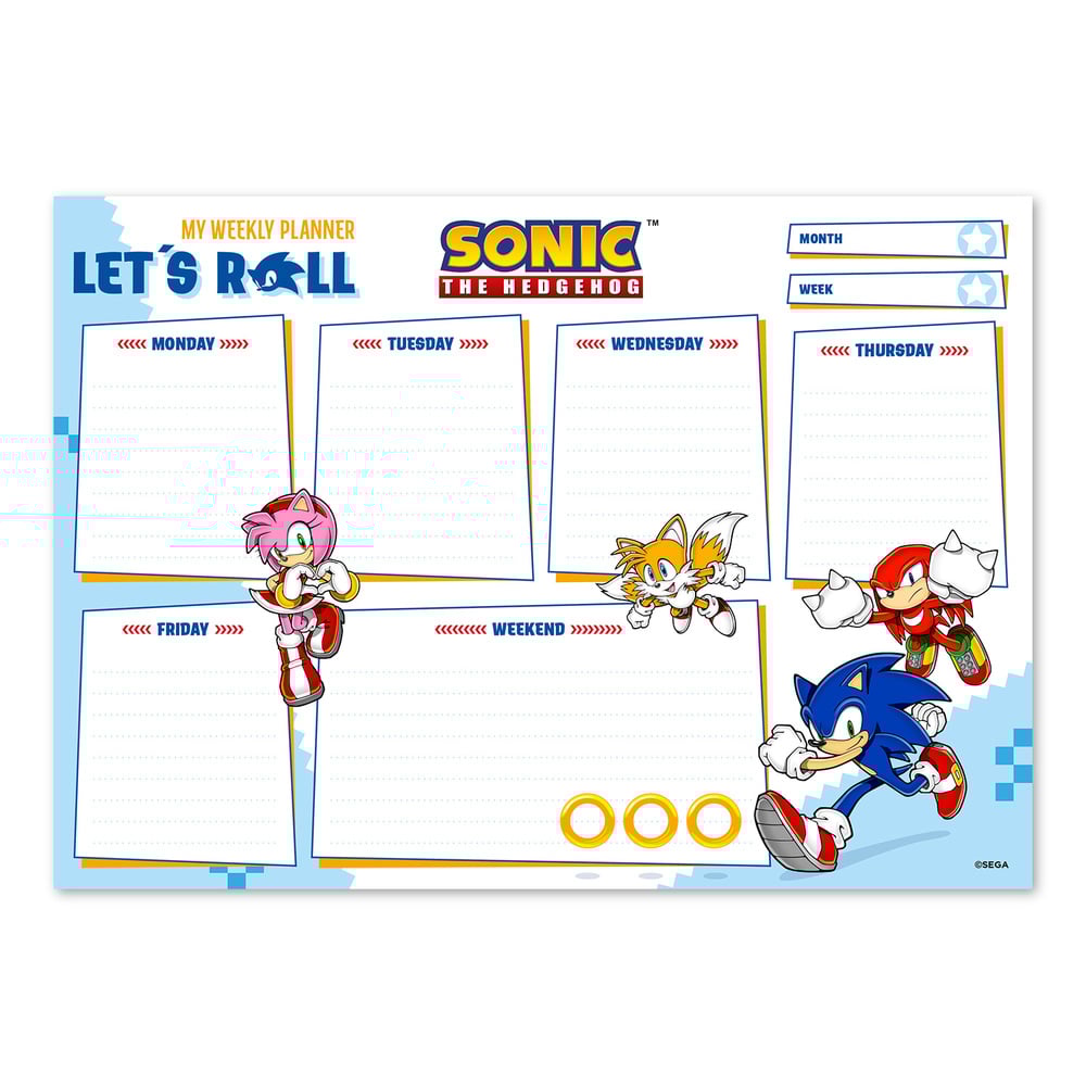 SONIC - Weekly Planner - A4 Bloc Note : ShopForGeek.com: Notebook Grupo ...