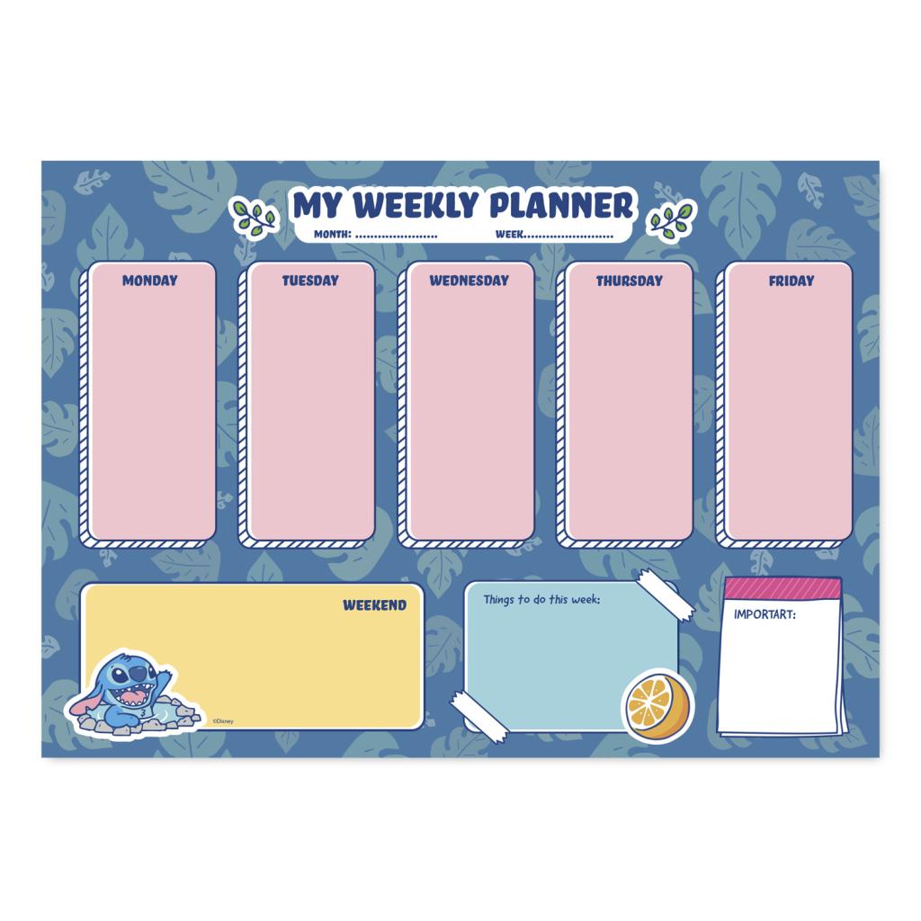 STITCH - Weekly Planner - A4 Bloc Note : ShopForGeek.com: Stationery ...