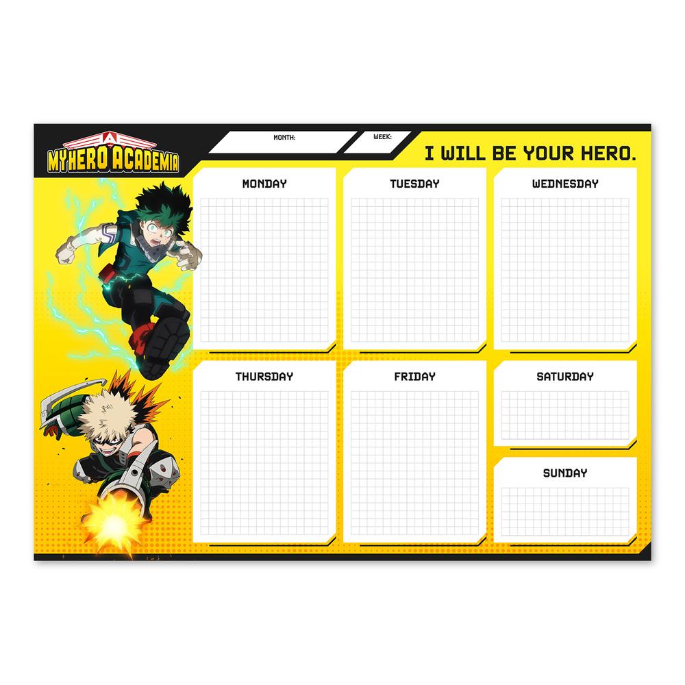MY HERO ACADEMIA - Weekly Planner - A4 Bloc Note : ShopForGeek.com ...