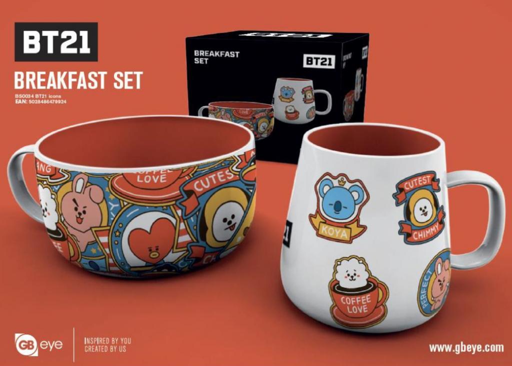 BT21 - Breakfast Set - Bowl & mug - Icons : ShopForGeek.com: Kitchen ...