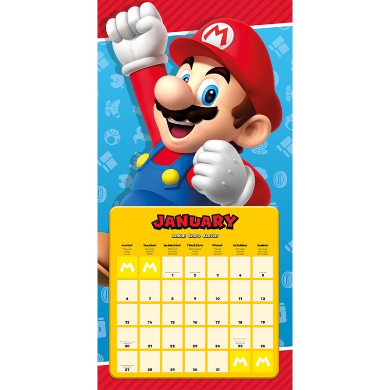 NINTENDO - Super Mario Calendar 2020 : ShopForGeek.com: Calendrier ...