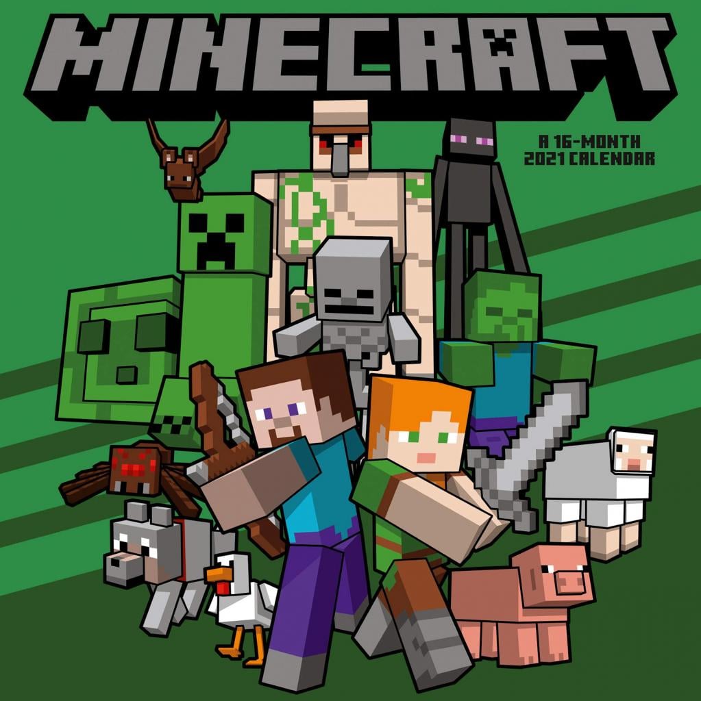 MINECRAFT - Calendar 2021 '30x30cm' : ShopForGeek.com: Calendar Minecraft