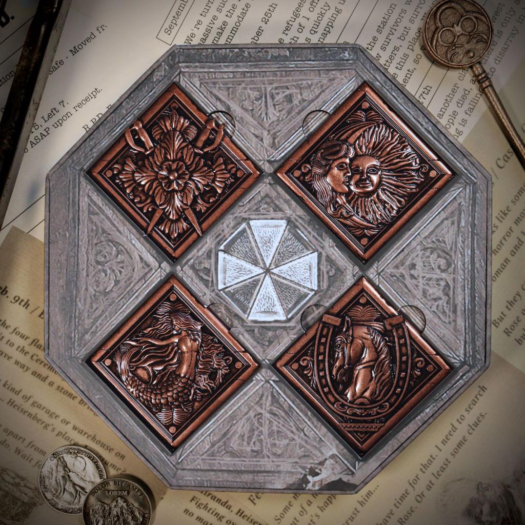 RESIDENT EVIL VIII - 4 House Set Crest Medallion - Limited Edition ...