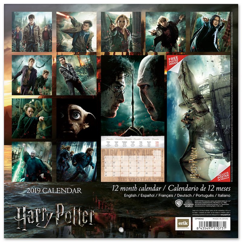 HARRY POTTER - Calendrier 2019 : ShopForGeek.com: Calendrier Harry Potter