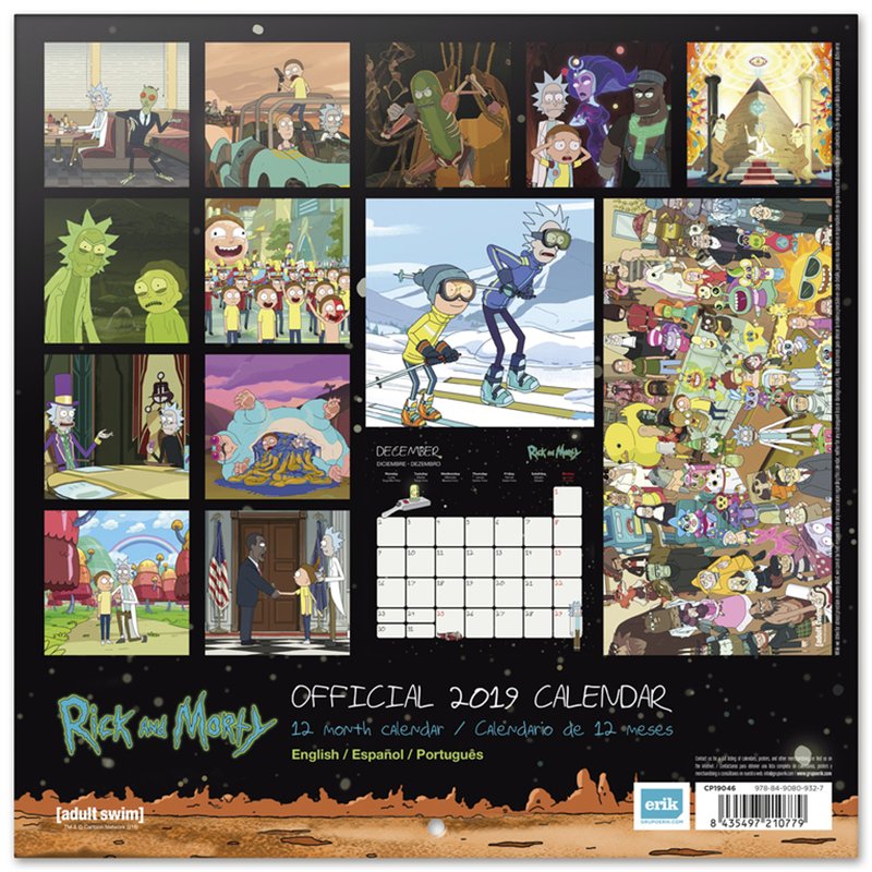 RICK & MORTY - Calendar 2019 : ShopForGeek.com: Kalender Rick and Morty