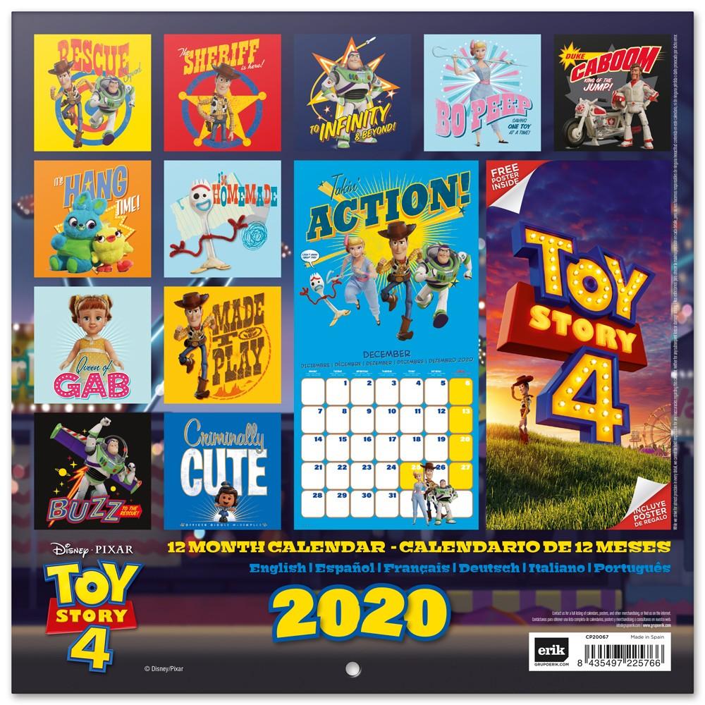 TOY STORY 4 - Calendrier 2020 - 30x30 : ShopForGeek.com: Calendario DISNEY
