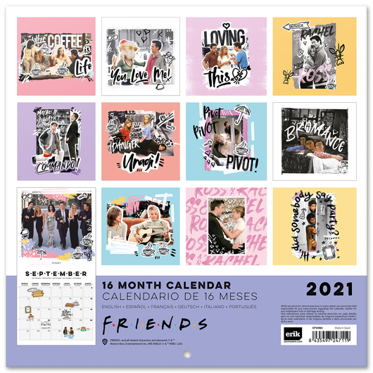 FRIENDS - Calendar 2021 '30x30cm' : ShopForGeek.com: Calendar Friends