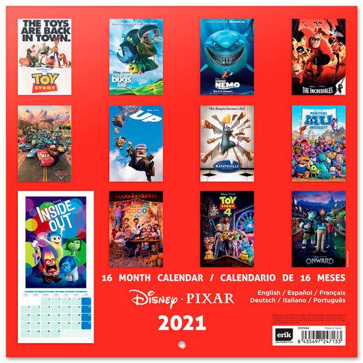 PIXAR - Movies - Calendar 2021 '30x30cm' : ShopForGeek.com: Calendar DISNEY