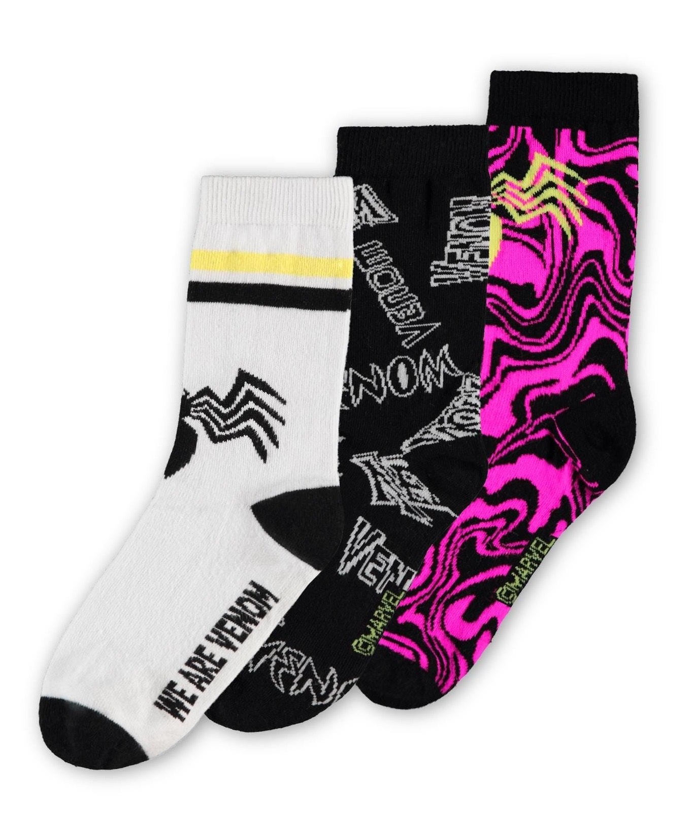 MARVEL - Venom - Kids Socks 3 Pack (S 2.5-5) : ShopForGeek.com: Socks ...