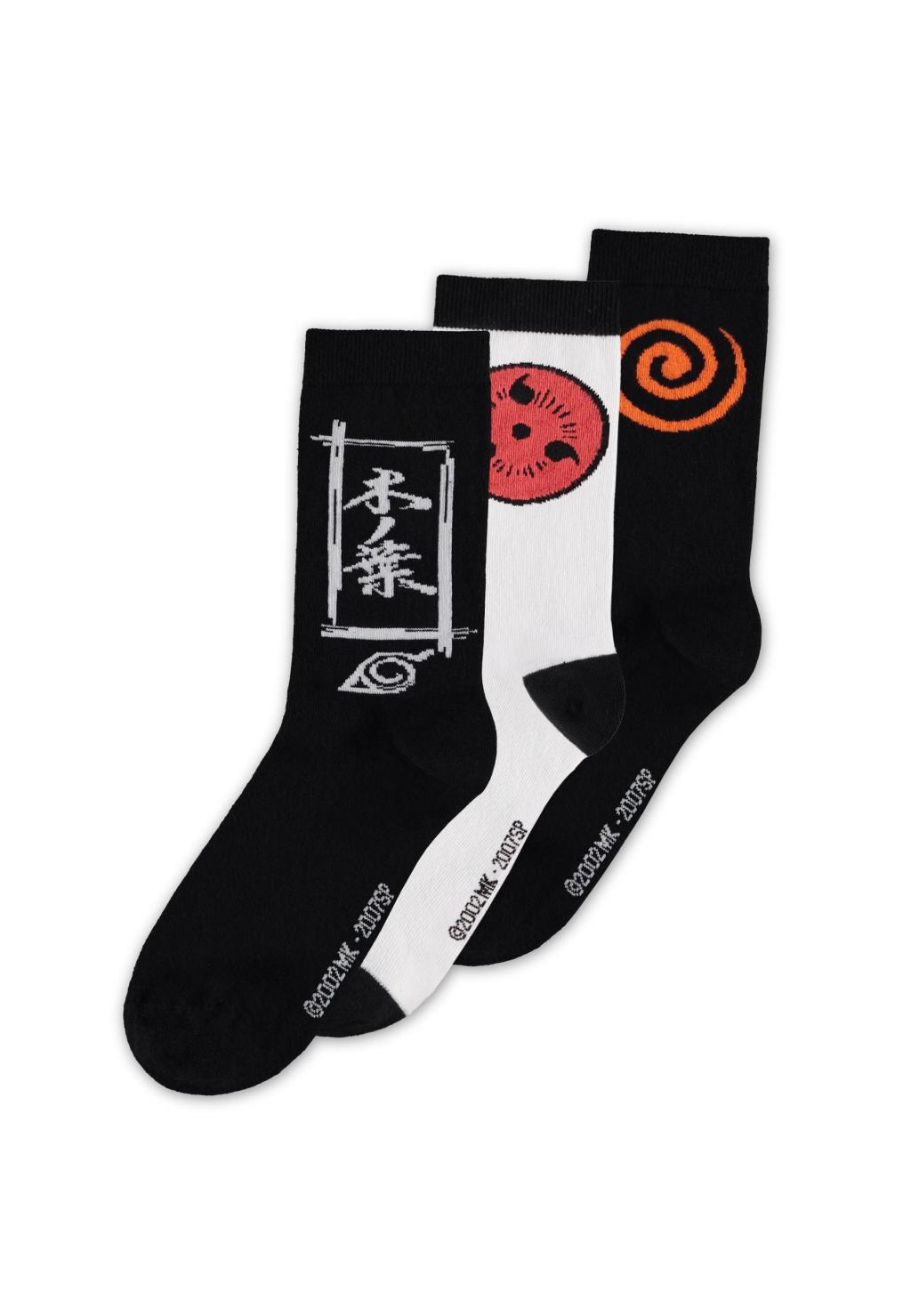 NARUTO Shippuden - Symbol - Pack of 3 pairs of socks (T39-42 ...