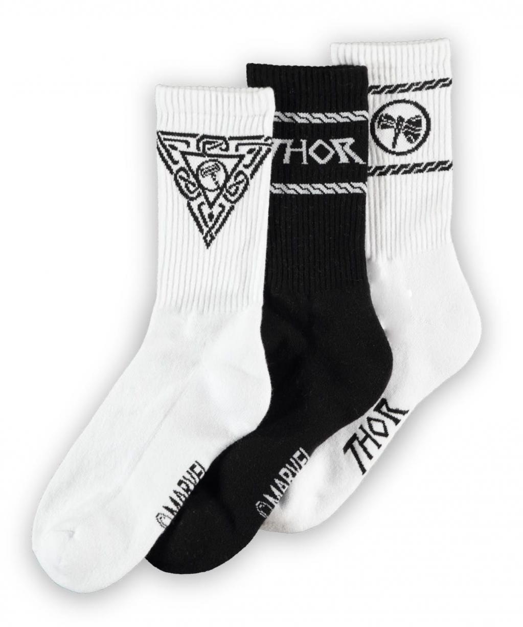 MARVEL - Thor - Men's Sports Socks 3 Pack (T39-42) : ShopForGeek.com ...