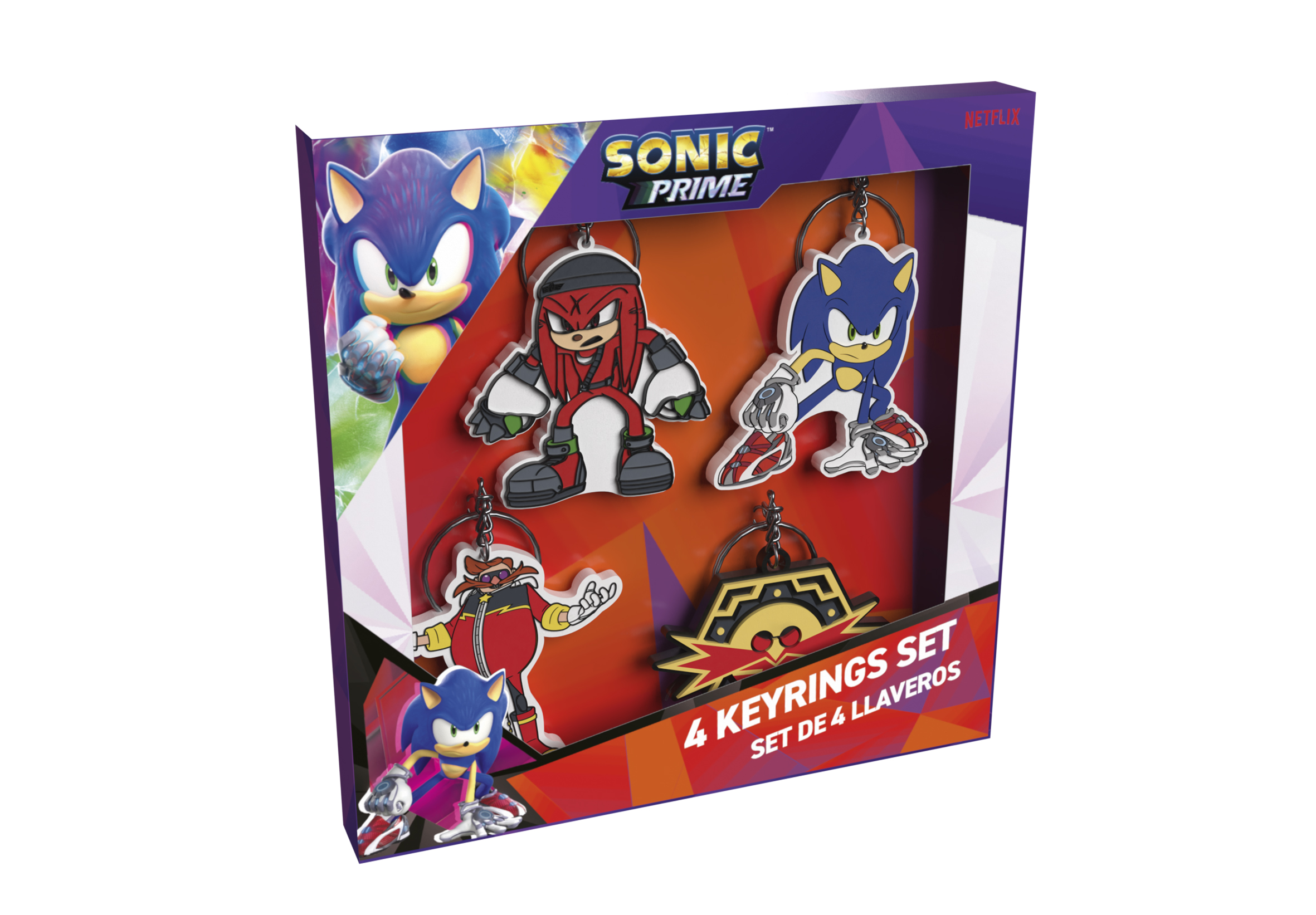 SONIC - Characters - 4 Rubber Keyrings Set : ShopForGeek.com: Keyring ...