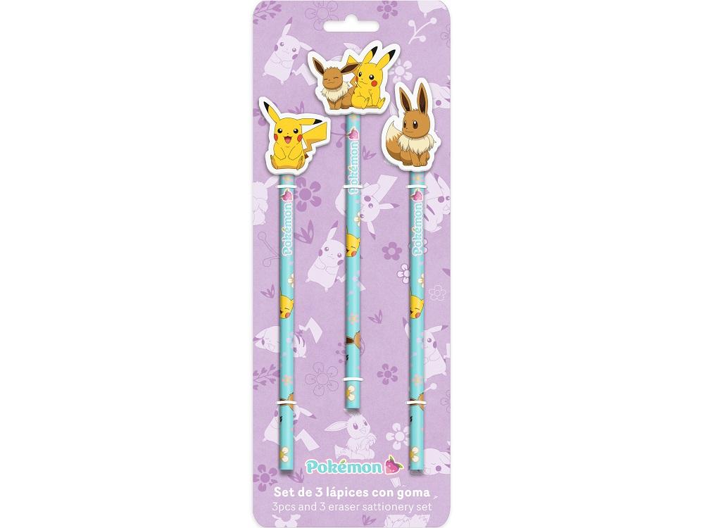 POKEMON - Flower Collection - Pack of 3 Pencils with Topper ...