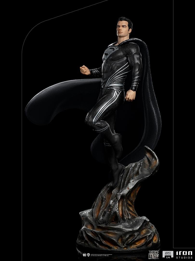 JUSTICE LEAGUE - Superman Black Suit - Statue Legacy Replica 1/4 69cm ...