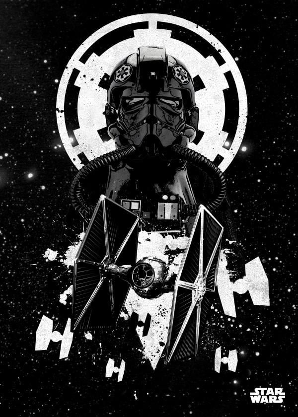 STAR WARS PILOTS - Magnetic Metal Poster 45x32 - Tie Fighter Pilot ...