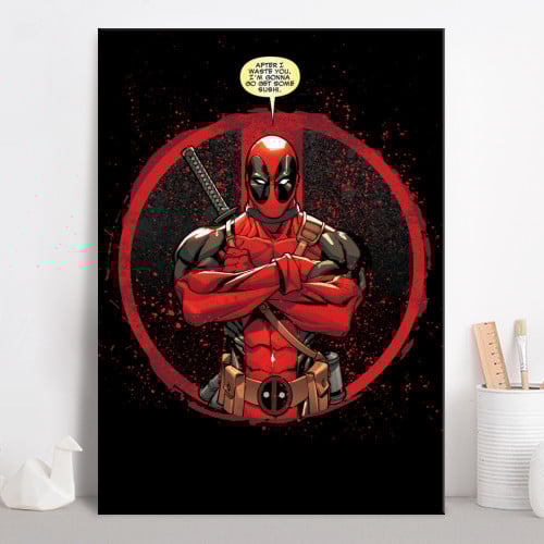DEADPOOL MERC - Magnetic Metal Poster 45x32 - Evening Plans ...