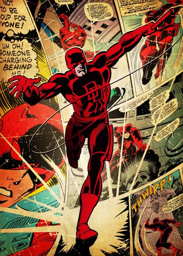 MARVEL SILVER AGE - Magnetic Metal Poster 45x32 - Daredevil ...