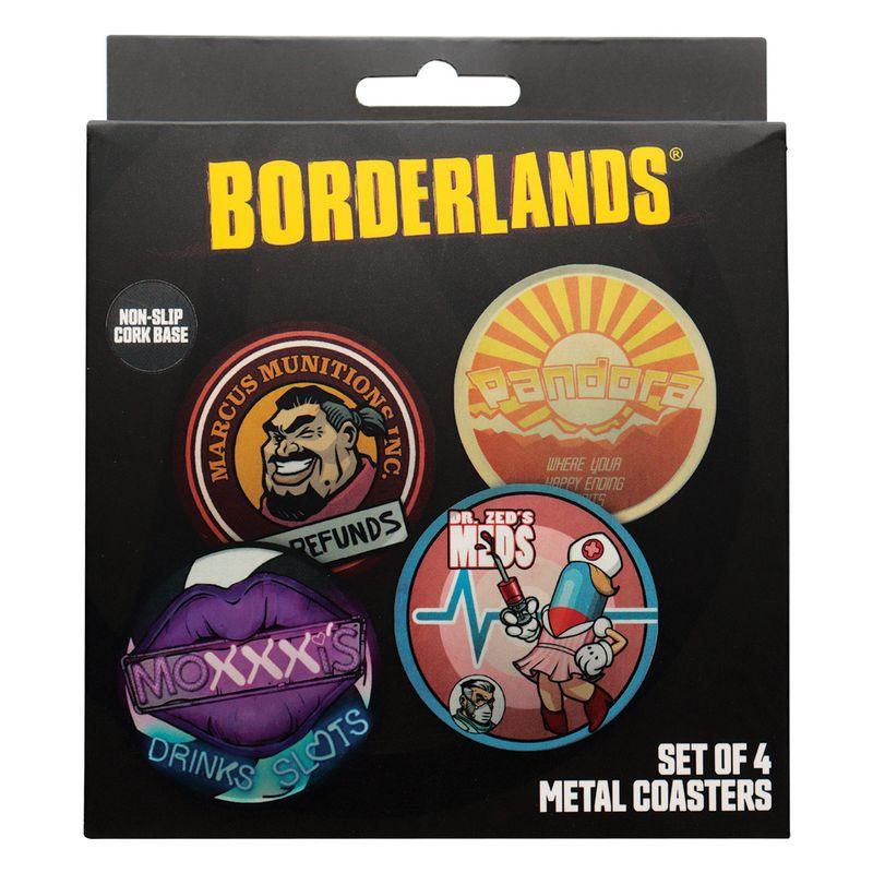 BORDERLANDS - 4 Embossed Metal Coasters : ShopForGeek.com: Posavasos ...