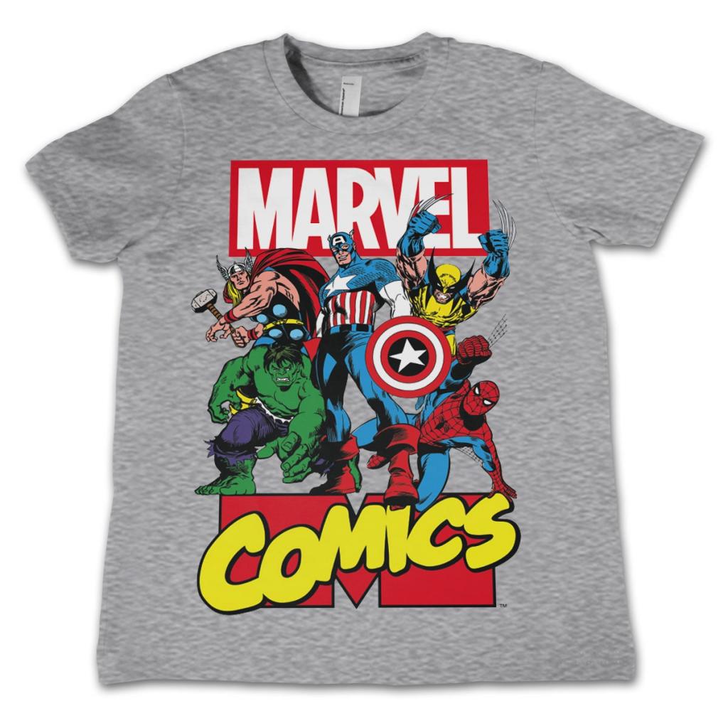 MARVEL COMICS - T-Shirt KIDS Comics Heroes - Grey (10 Years ...