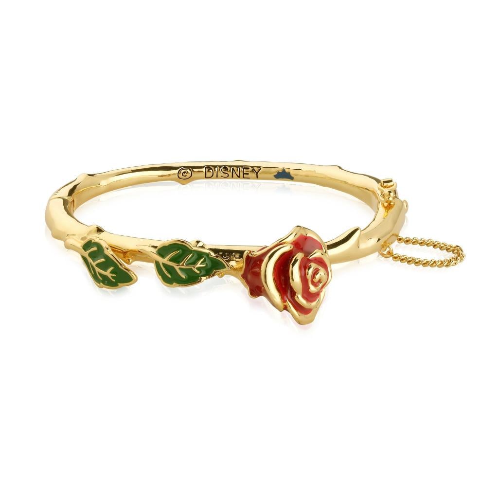 BEAUTY & THE BEAST - Enchanted Rose Bangle 'Gold Plated' : ShopForGeek ...
