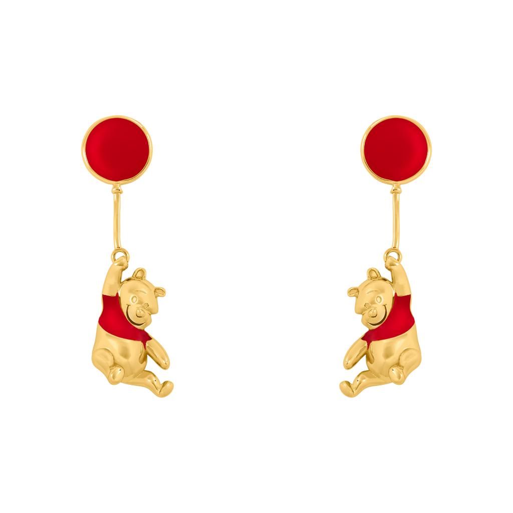 WINNIE THE POOH - Pair of Drop Earrings - Brass Plated : ShopForGeek ...