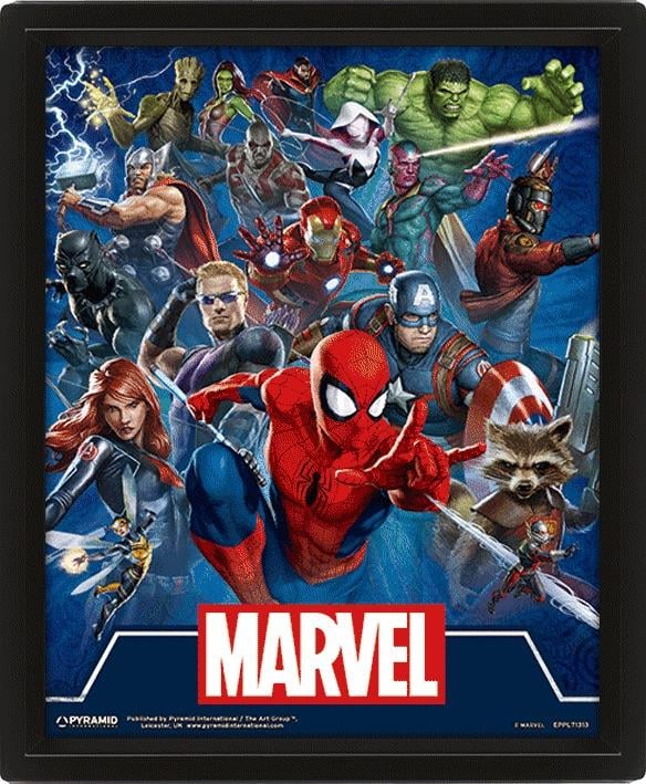 MARVEL - 3D Lenticular Poster 26X20 - Cinematic Icons : ShopForGeek.com ...