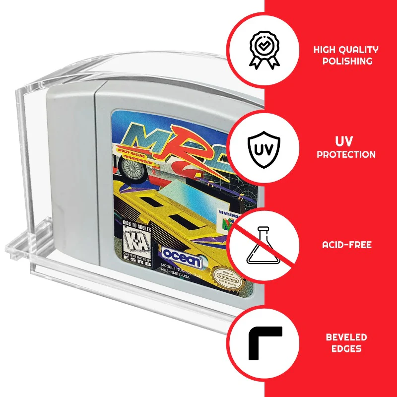EVORETRO - PREMIUM Acrylic Case for N64 Cartridge pack of 2 ...