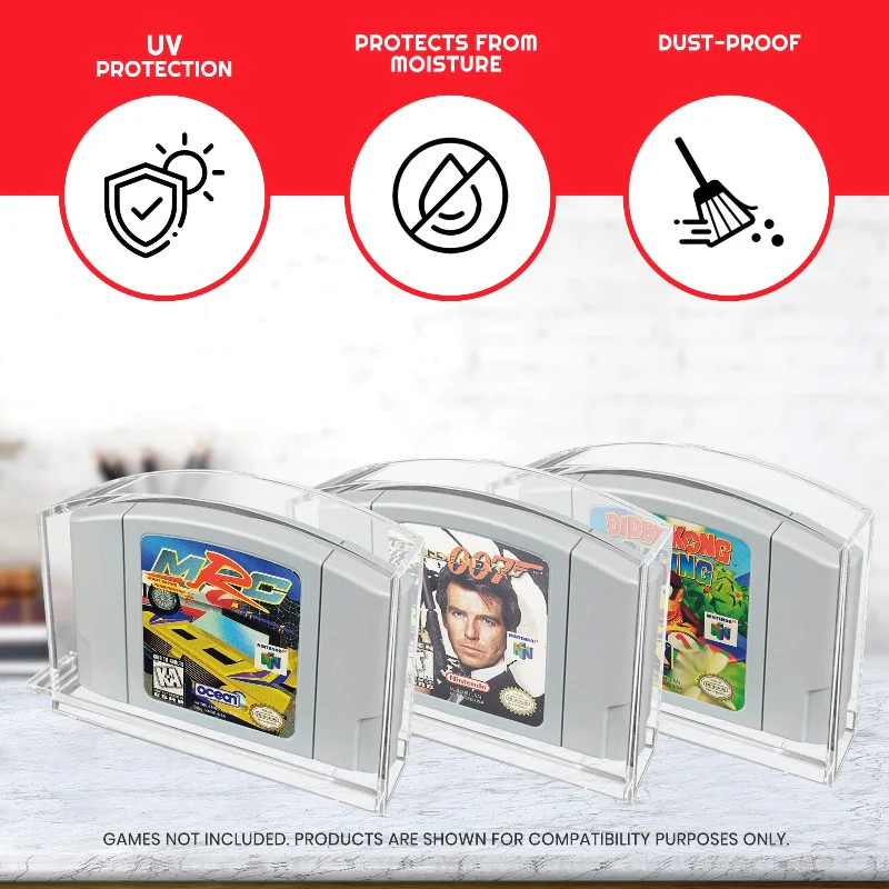 EVORETRO - PREMIUM Acrylic Case for N64 Cartridge pack of 2 ...