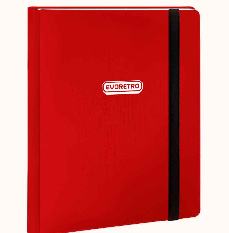EVORETRO - Regular Card Binder 9 pocket for 360 cards w/ elastic Red ...