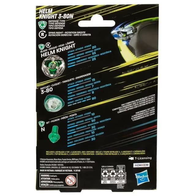 BEYBLADE X - Helm Knight 3-80N Starter Pack : ShopForGeek.com: Figurita ...