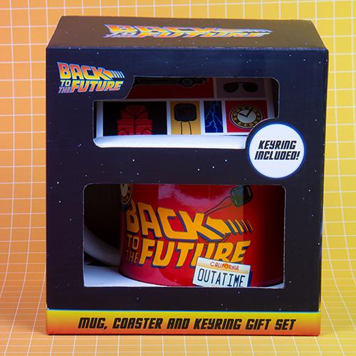 BACK TO THE FUTURE - Gift Box - Mug 430 ml + Coaster + Keyring ...