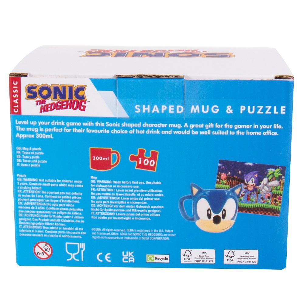 SONIC - Gift Box - 3D Mug 300ml + Puzzle 100 Pc : ShopForGeek.com: Taza ...