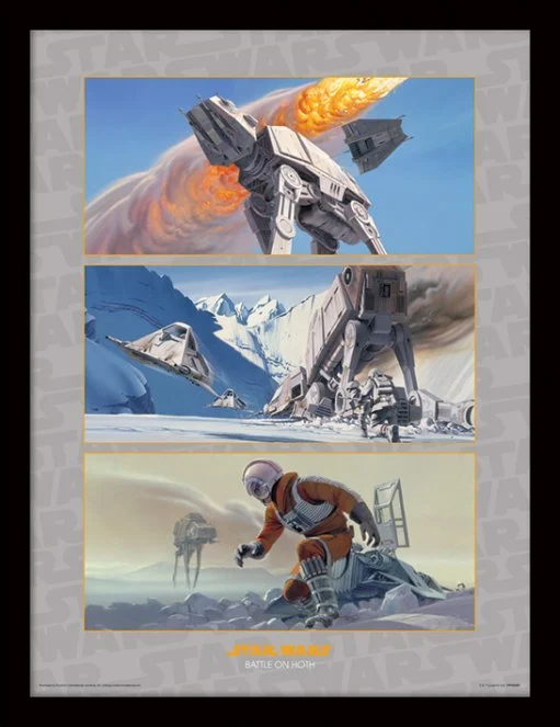 STAR WARS - Collector Print HQ 32X42 - Battle on Hoth : ShopForGeek.com ...