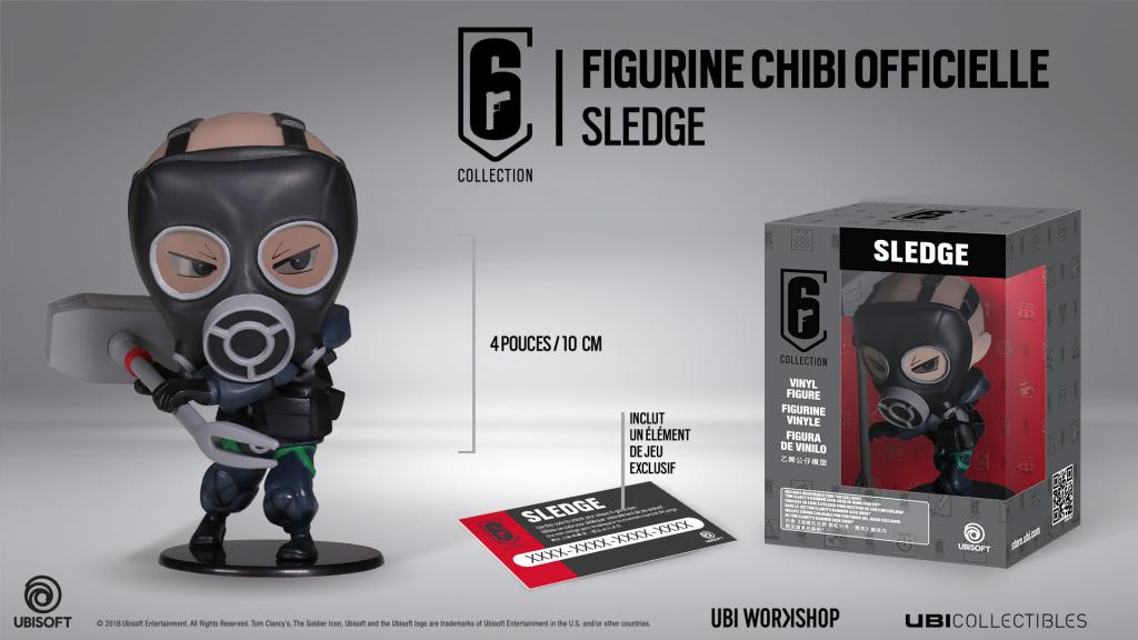 SIX COLLECTION Serie 2 - Figurine Sledge Chibi (Officiel Ubisoft ...