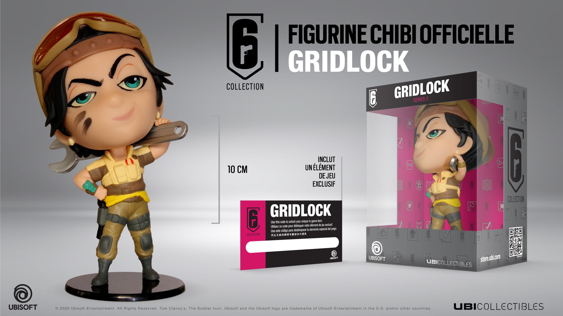 SIX COLLECTION Series 5 - Figurine Gridlock Chibi (Officielle Ubisoft ...