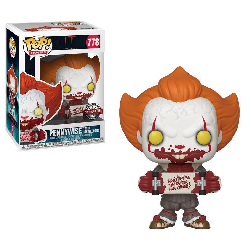 IT Chapter 2 - POP N° 778 - Pennywise with Skateboard : ShopForGeek.com ...