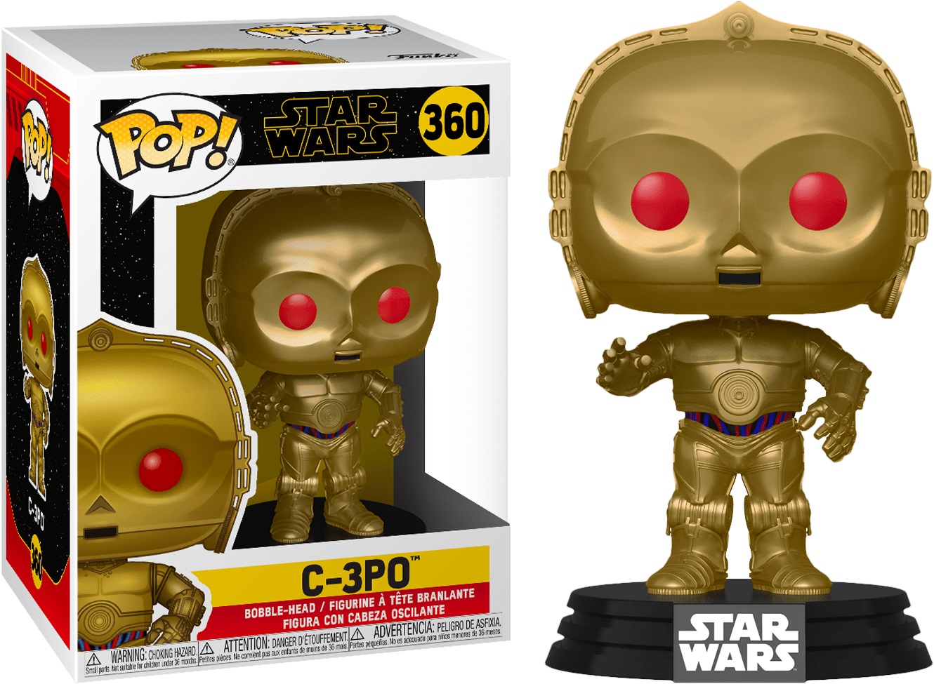 STAR WARS - POP N° 360 - C-3PO Red Eyes - 9cm : ShopForGeek.com: Bobble ...