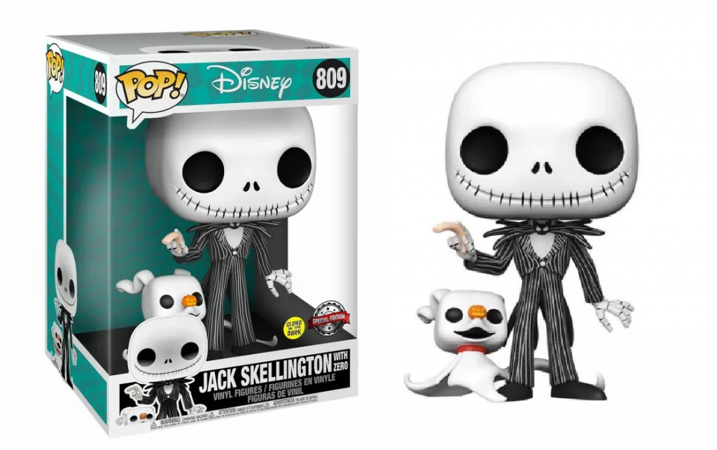 DISNEY - POP 10'' N° 809 - Jack Skellington W/Zero Special Edition ...