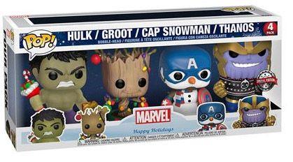 MARVEL - POP - Marvel Happy Holiday 4 PACK Sp. Edition : ShopForGeek ...